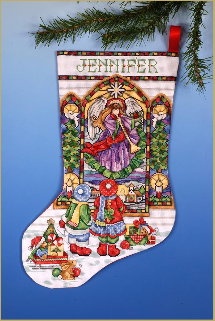Stained Glass Stocking – crossstitchwarehouse.com