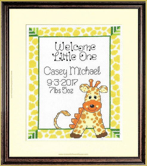 Giraffe Baby BIRTH RECORD - CHART ONLY – crossstitchwarehouse.com
