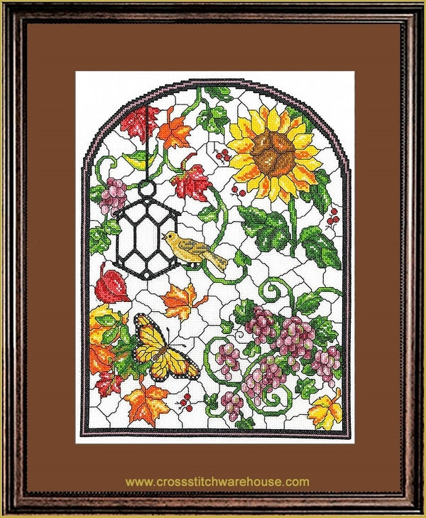 Stained Glass Autumn - CHART ONLY – crossstitchwarehouse.com