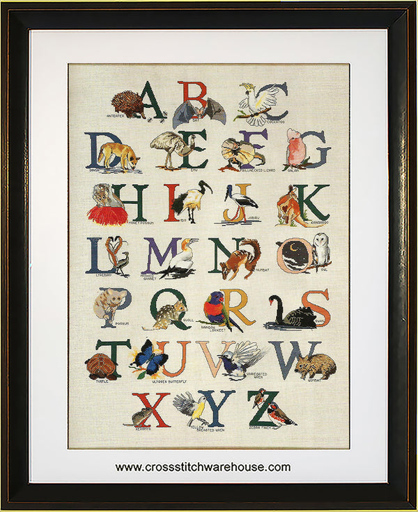 Cross Stitch kit - Australian Animal Alphabet Sampler ...